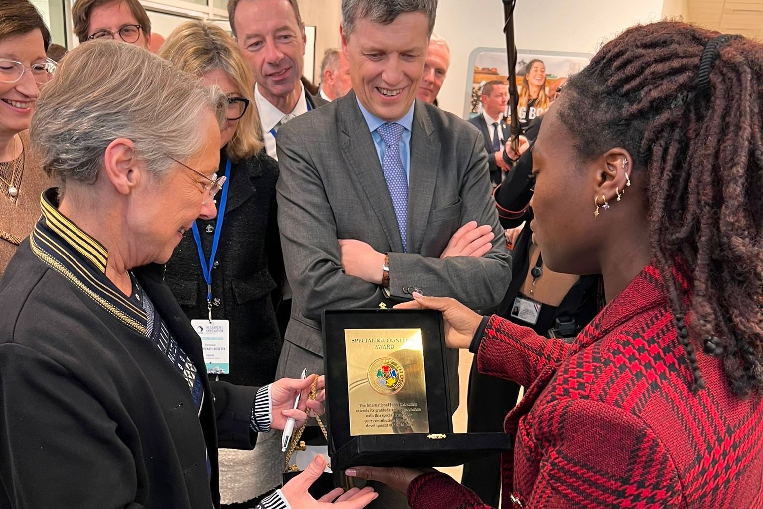 Clarisse Agbégnénou Meets The French Prime Minister / IJF.org